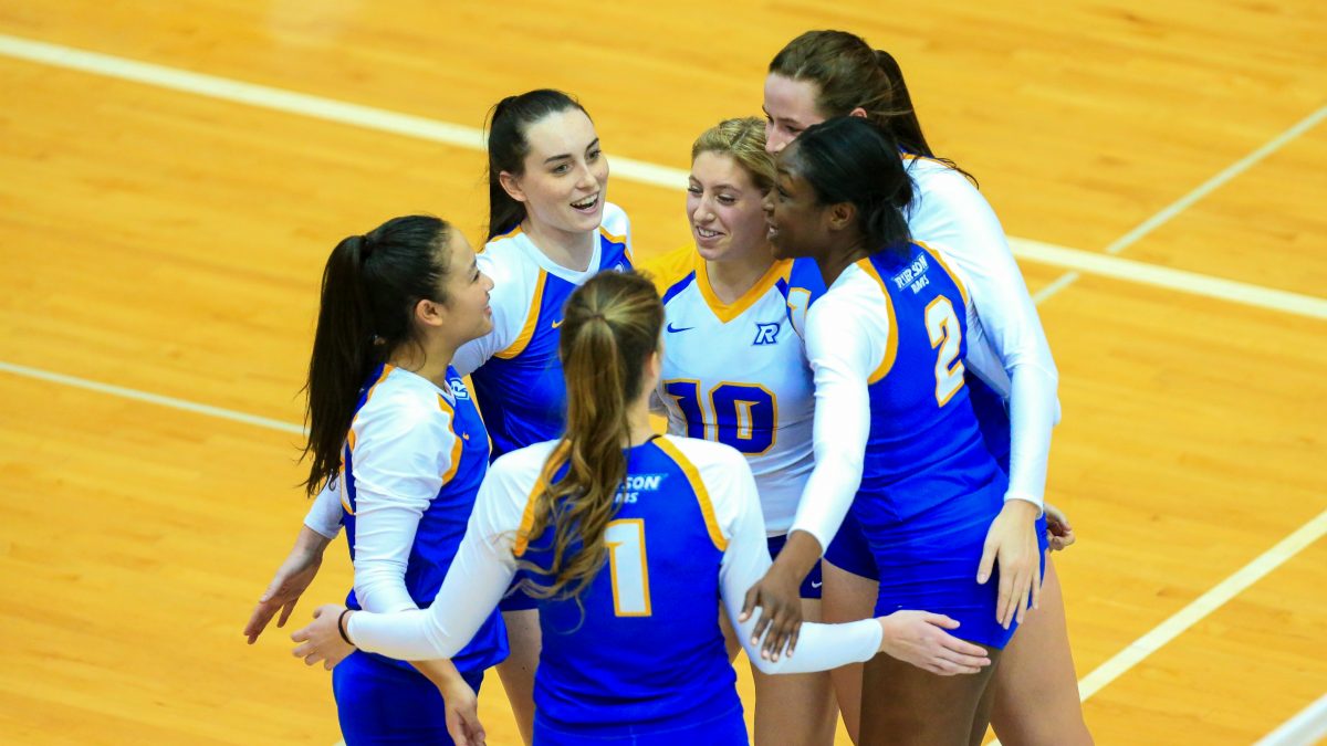 Rams unveil championship banner, defeat Badgers in four-set battle ...